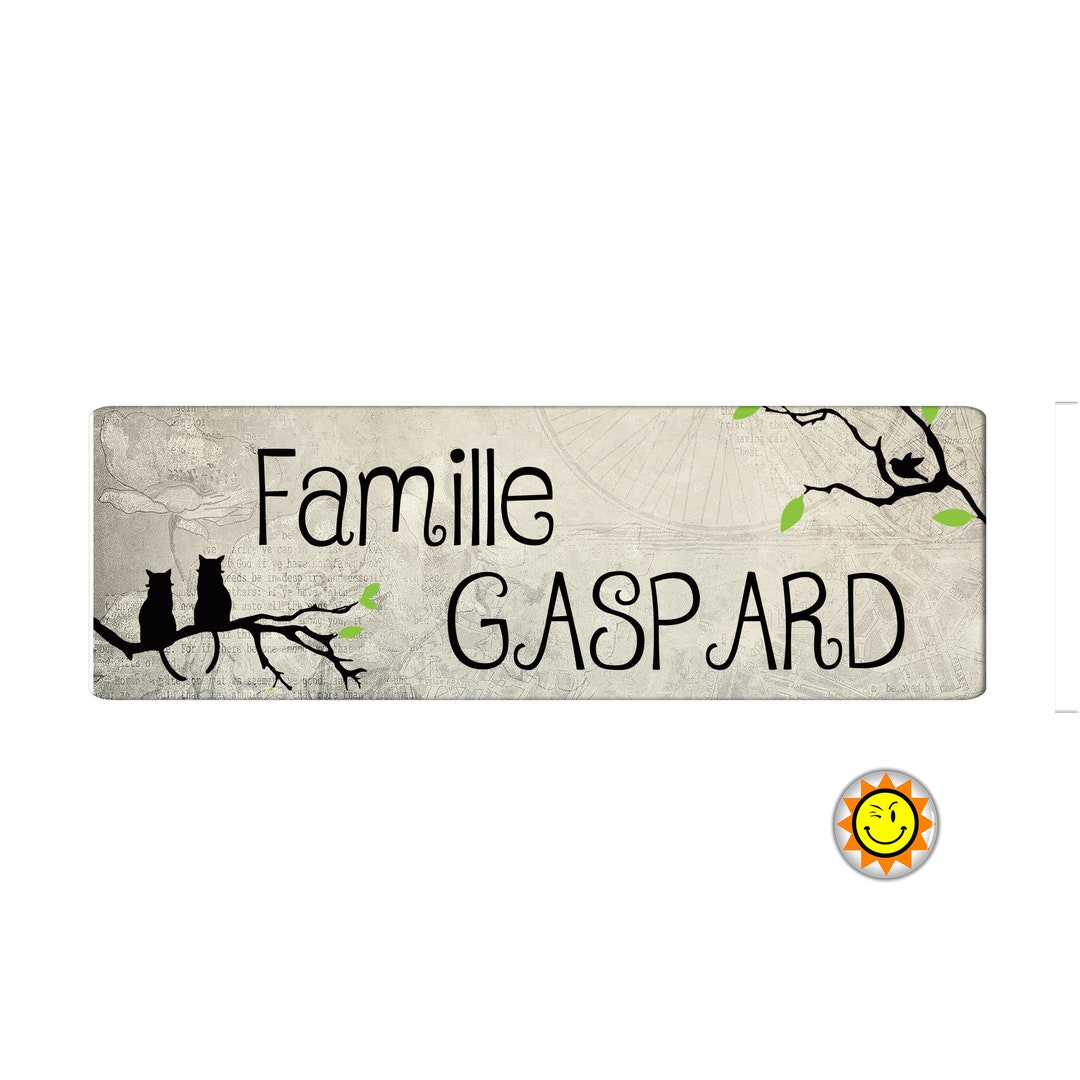 Petite plaque sonnette interphone porte maison numero à personnaliser ...