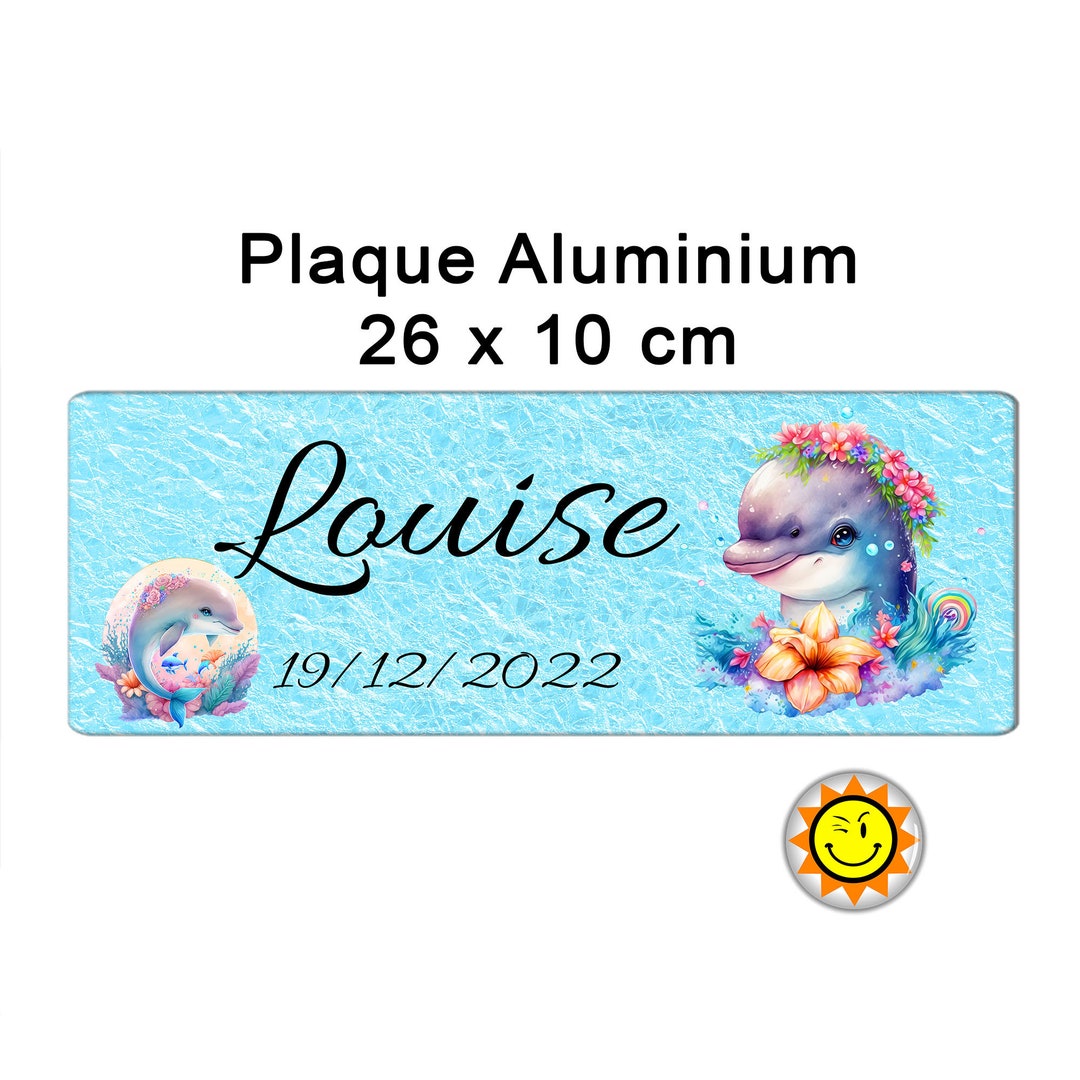 Personalized Child's Name Plate Animal Dolphin Birth Gift for Door 20 ...