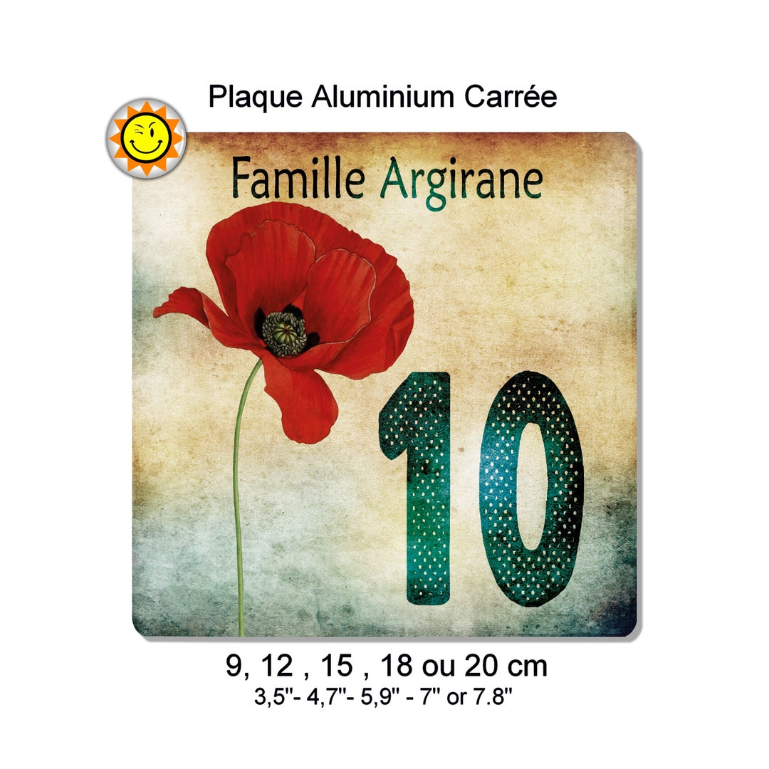 Letterbox Plaque to Personalize in Aluminum With Your Name and Number ...