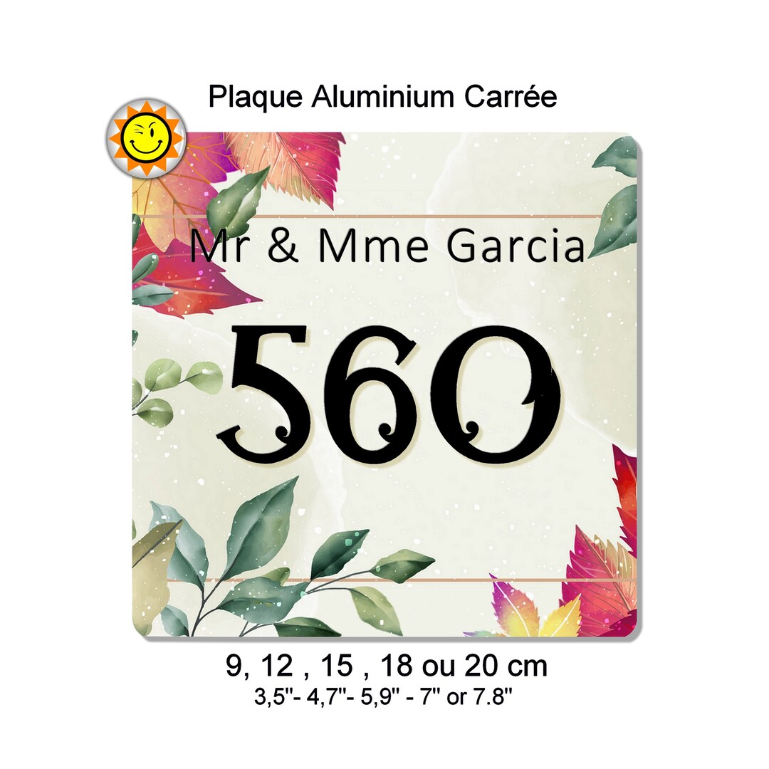 Letterbox Plaque to Personalize in Aluminum With Your Name and Number ...