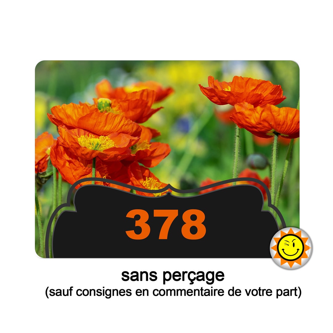 House Number Plate to Personalize Aluminum Door Poppy Poppy - Etsy