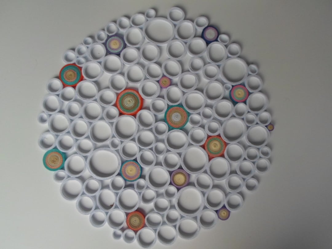 Large Round Wall Art White Home Decor Paper Circles Wall Decor Modern ...