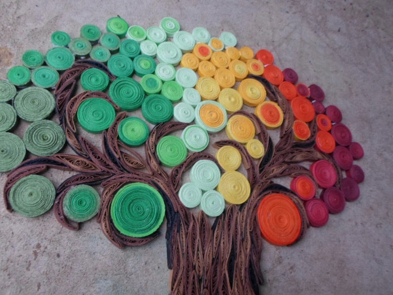 Tree of Life Wall Hanging Abstract Fall Tree Paper Decoration - Etsy