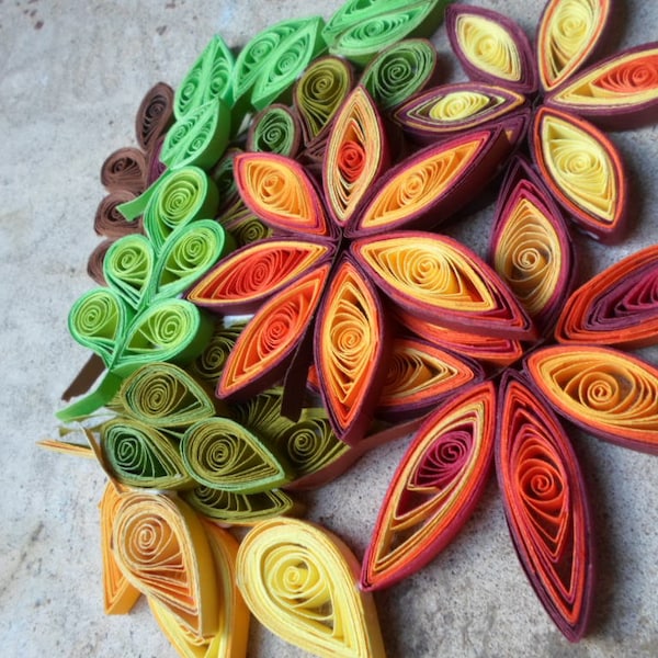 Quilled Leaves - Etsy