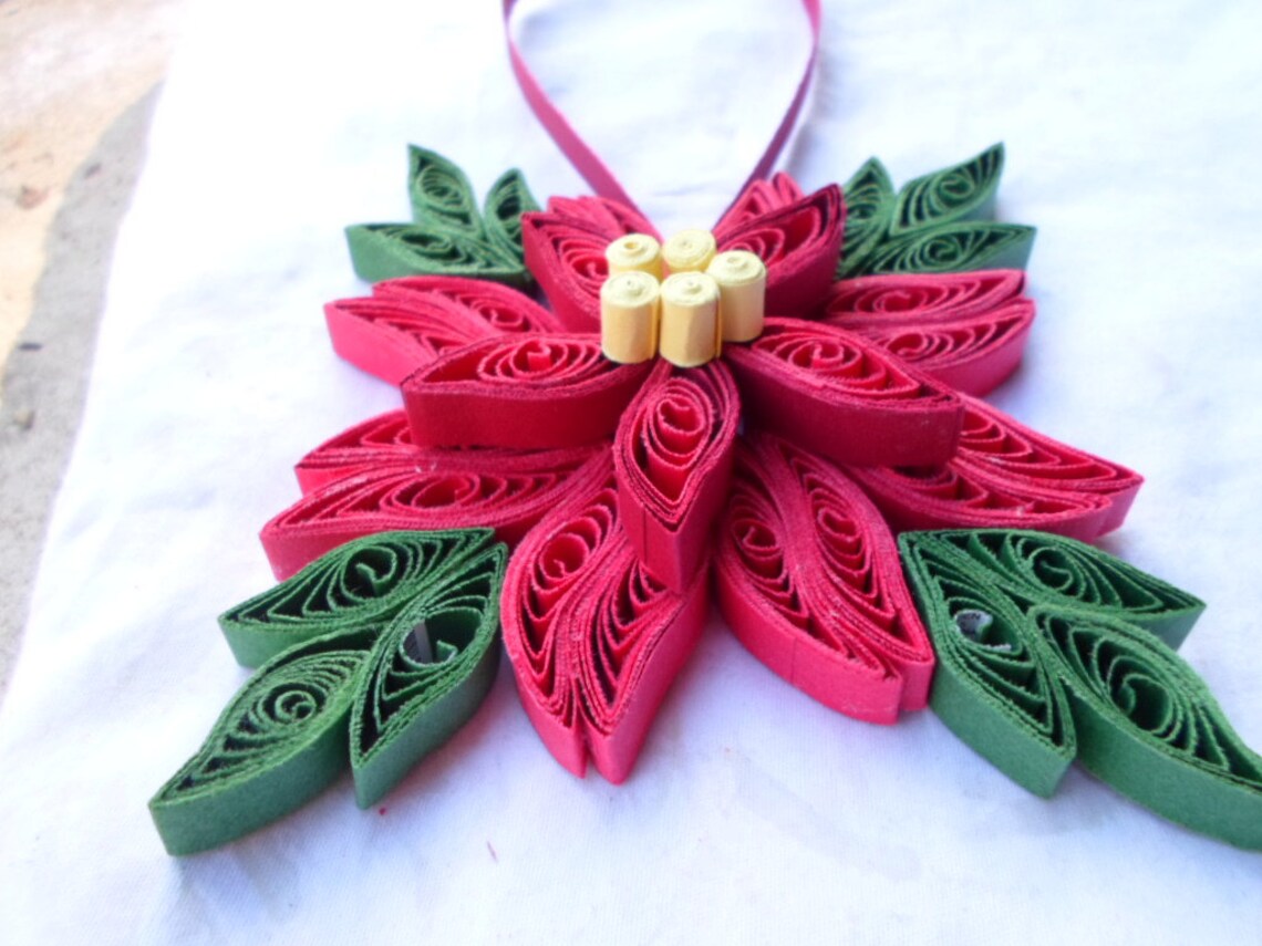 Christmas Tree Ornament Red Green Holidays Decoration Paper - Etsy