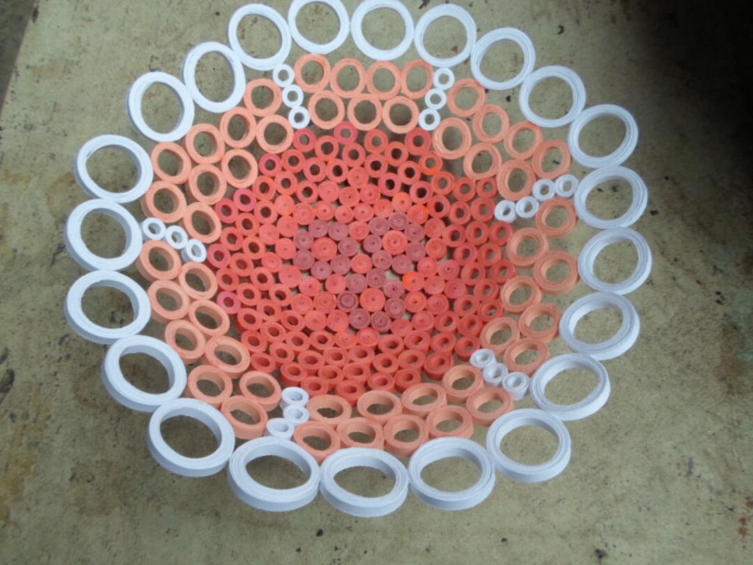 Paper Decorative Bowl Orange Peach White Home Decor Modern Trendy Paper ...