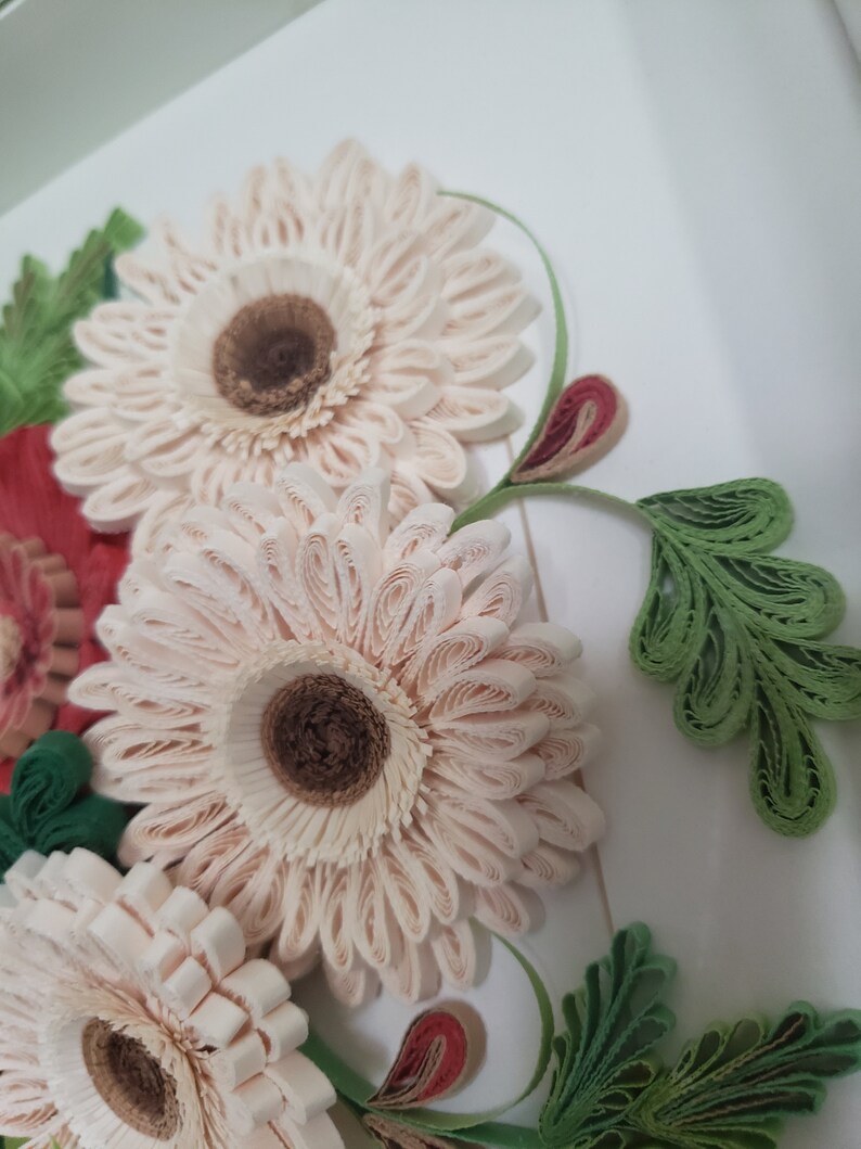 Quilled Flowers in Shadow Box Paper Art - Etsy