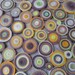 Round Large Wall Art Mustard Brown Green Home Decor Paper Circles Wall ...