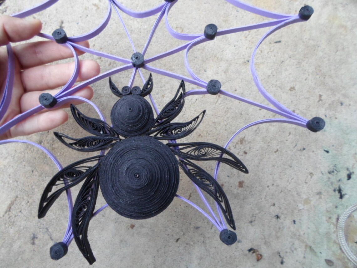 Spider Web Wall Hanging Halloween Home Decor Black Purple Door - Etsy UK