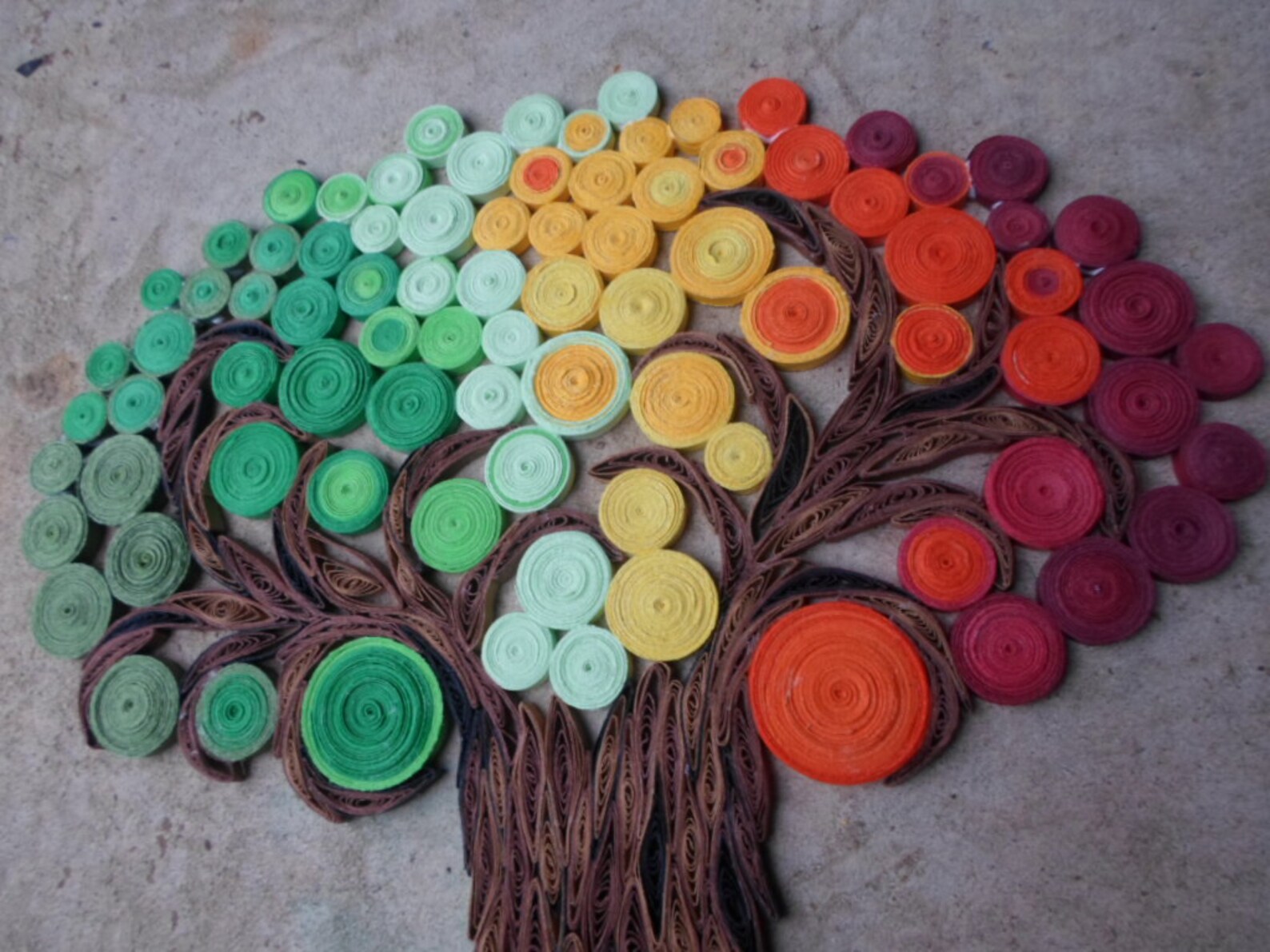 Tree of Life Wall Hanging Abstract Fall Tree Paper Decoration - Etsy