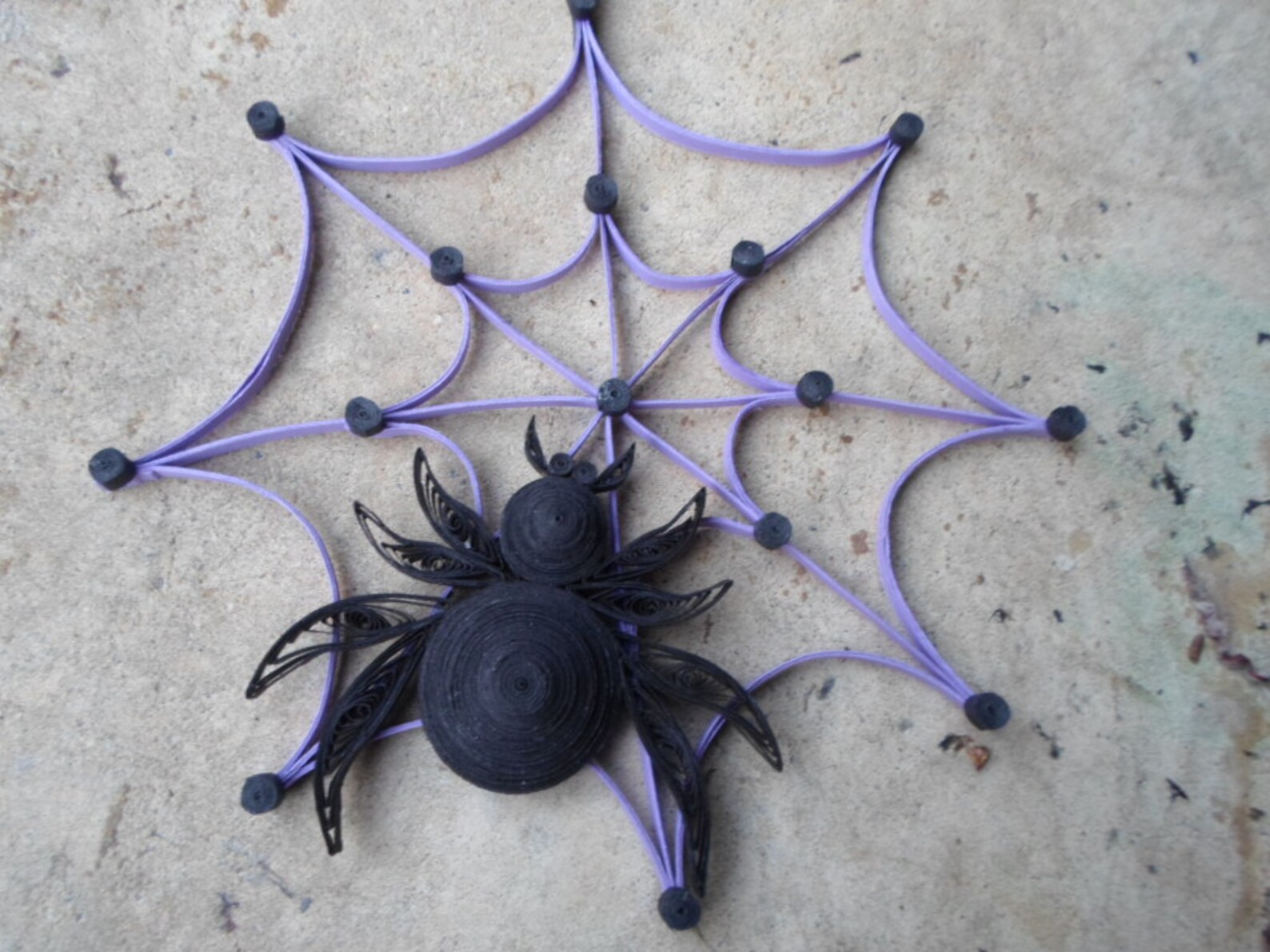 Spider Web Wall Hanging Halloween Home Decor Black Purple Door - Etsy