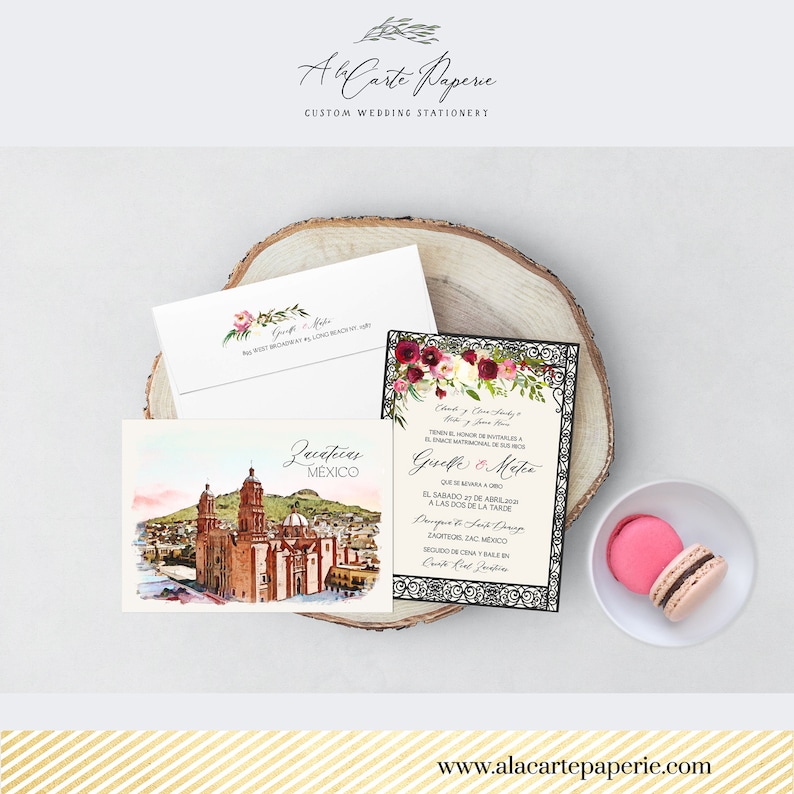 Destination Wedding Invitation Mexico Zacatecas Traditional - Etsy