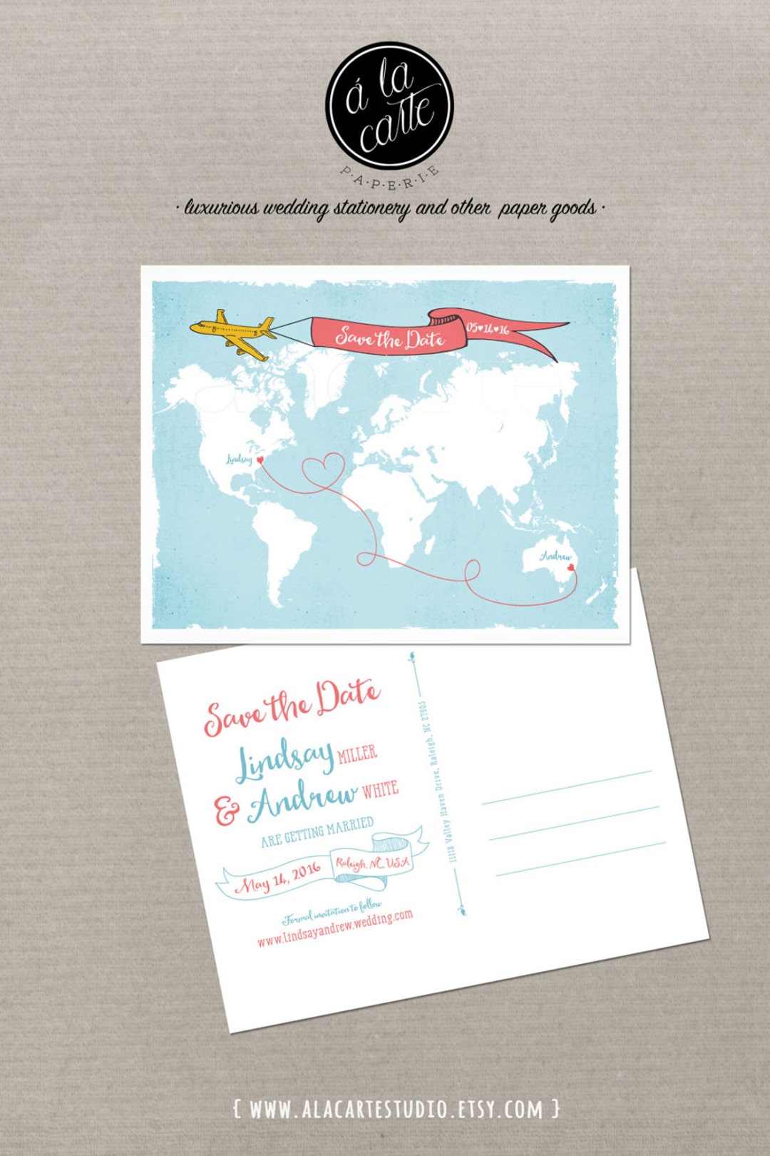 Destination Wedding World Map International Couple Bilingual Wedding ...