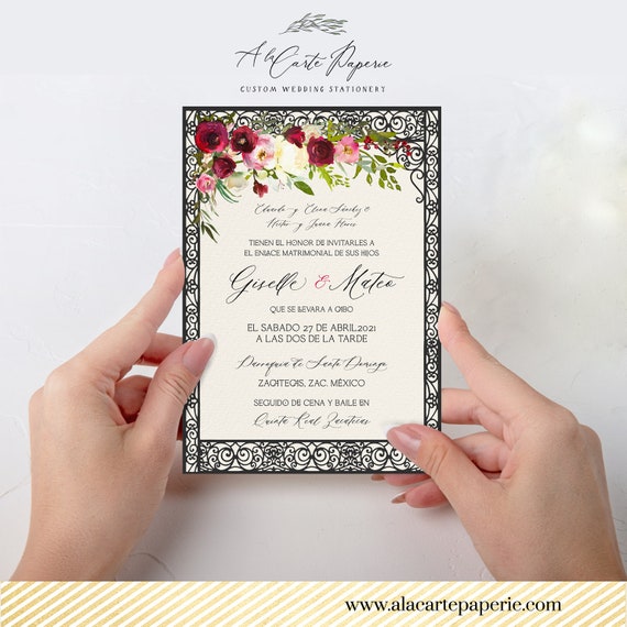 Hispanic spanish wedding invitations wording samples 60 photos ...
