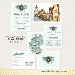Germany Destination Wedding Invitation Rothenburg German Wedding Suite ...