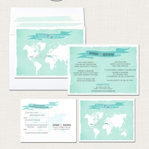 Destination Wedding Invitation Two Countries One Love | Etsy