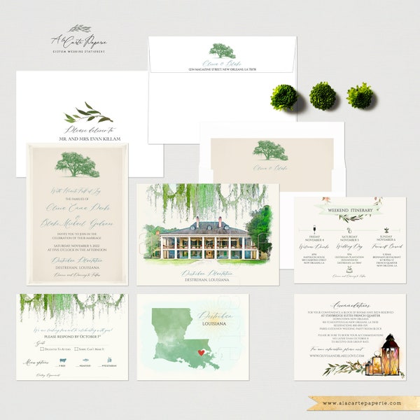 Plantation Wedding Invitations - Etsy