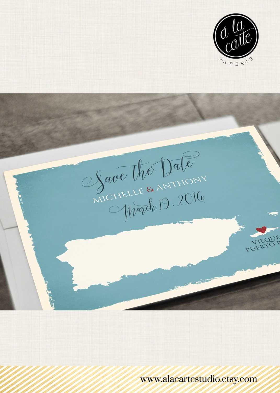 Puerto Rico Destination Wedding Invitation Puerto Rico Save - Etsy