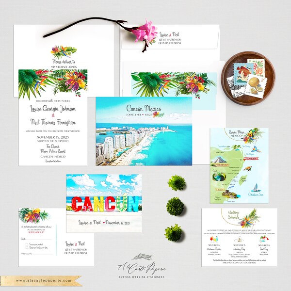 Destination Wedding Invitation Mexico - Etsy