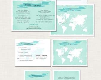 Two Countries Love Map - Etsy