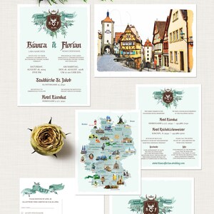 Germany Destination Wedding Invitation Rothenburg German Wedding Suite ...