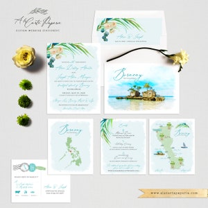 Boracay Island Philippines Destination Wedding Invitation Filipino ...