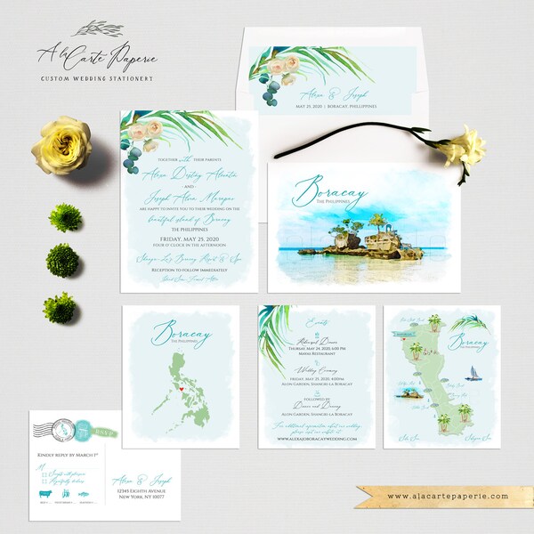 Filipino Wedding Invitation Template - Etsy