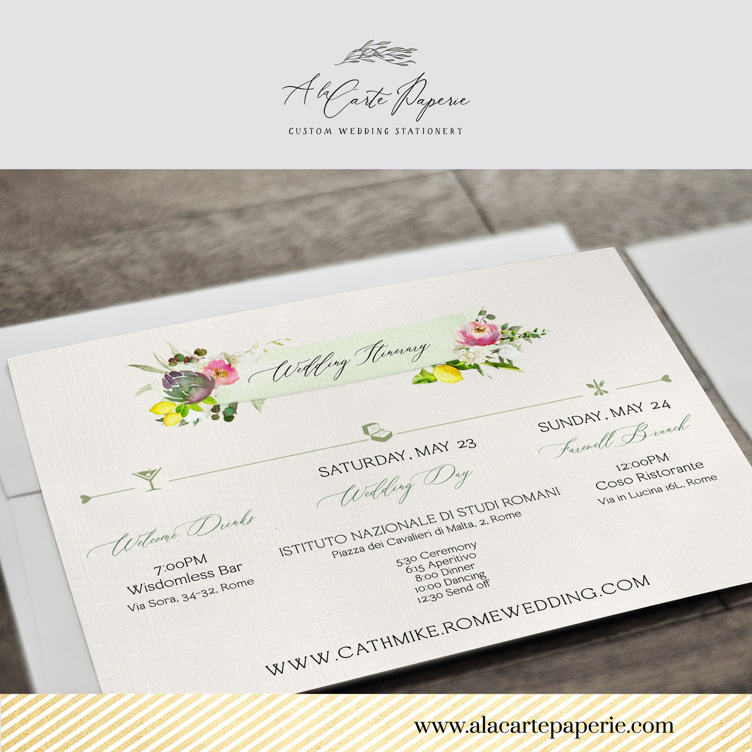 Rome Italy Destination Wedding Invitation Roma Italian - Etsy Ireland