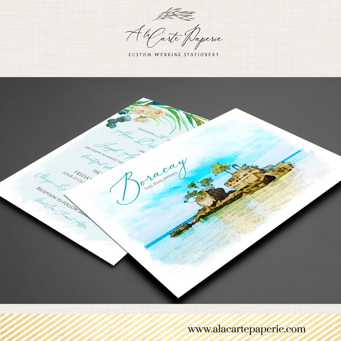 Boracay Island Philippines Destination Wedding Invitation | Etsy