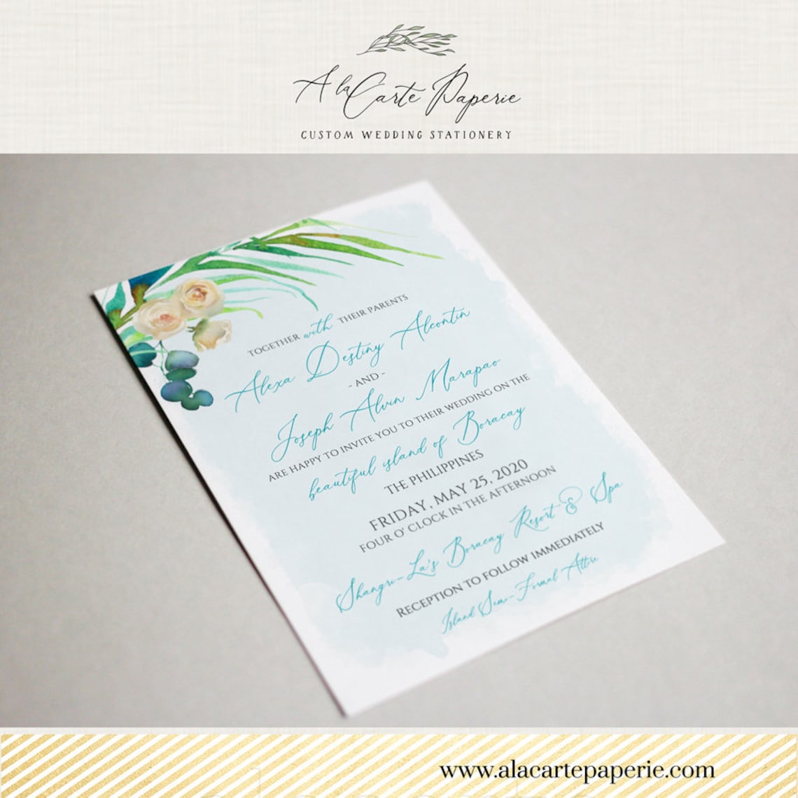 Boracay Island Philippines Destination Wedding Invitation | Etsy