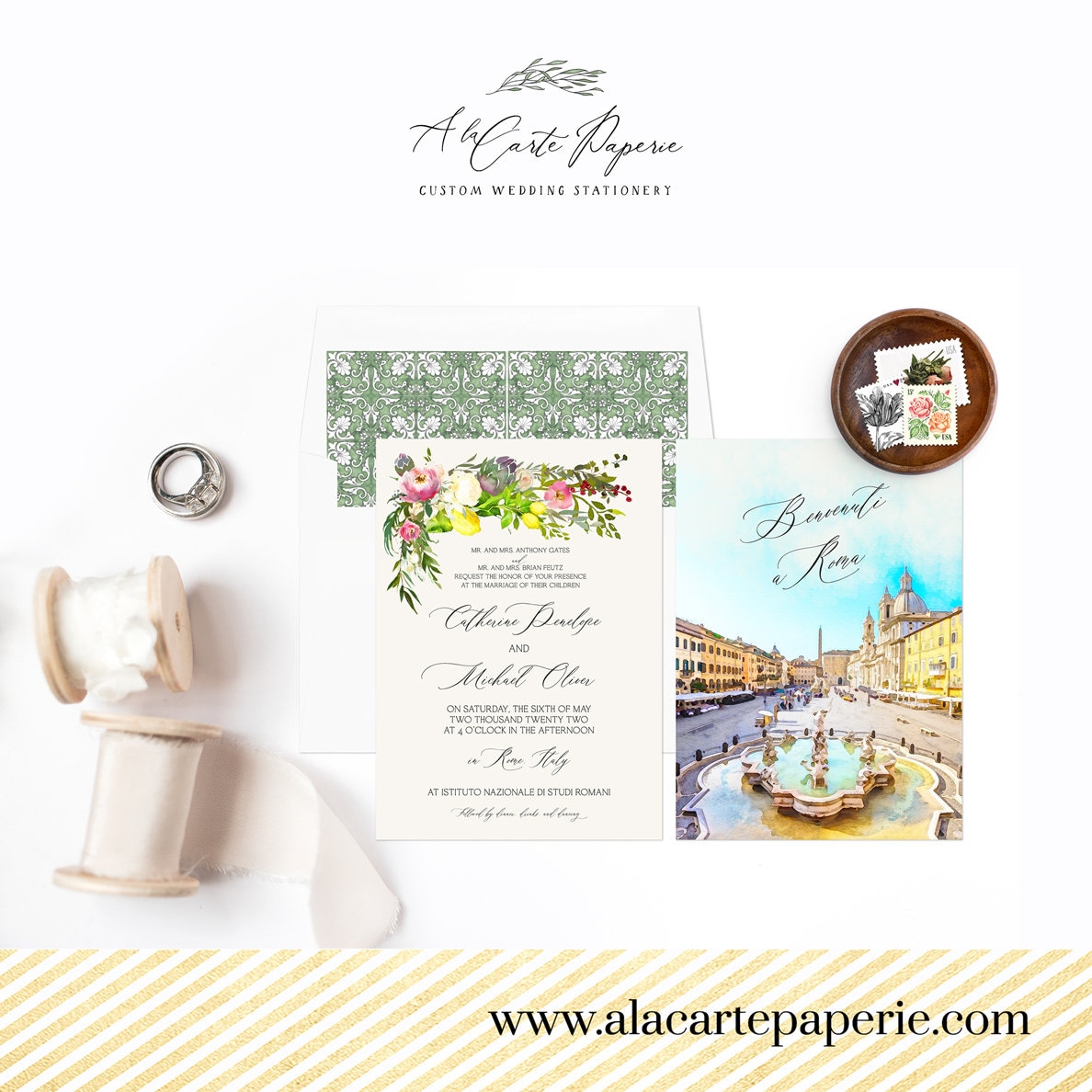 Rome Italy Destination Wedding Invitation Roma Italian - Etsy Ireland