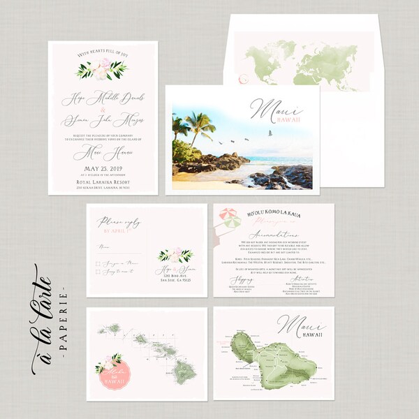 Big Island Hawaii Wedding Invitation - Etsy