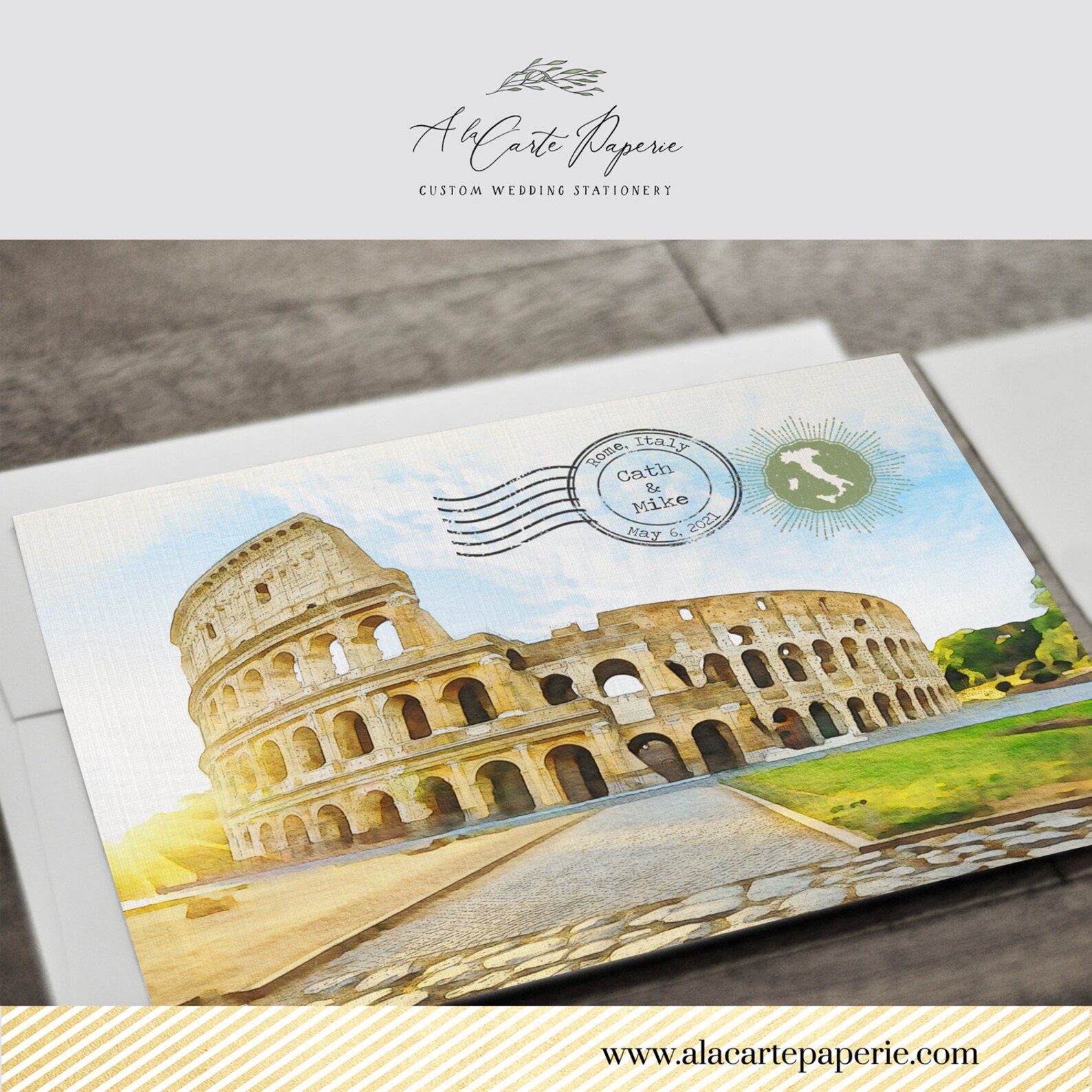Rome Italy Destination Wedding Invitation Roma Italian - Etsy Ireland
