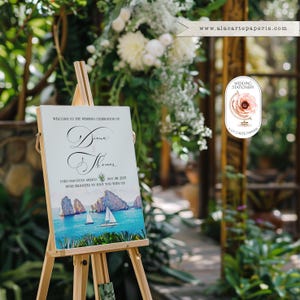 Cabo San Lucas Mexico Wedding Welcome Sign El Arco Land's End Los Cabos ...