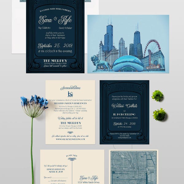 Chicago Invitation - Etsy
