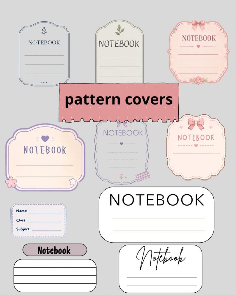 Editable Notebook Cover Templates | Canva Back to School Designs ...