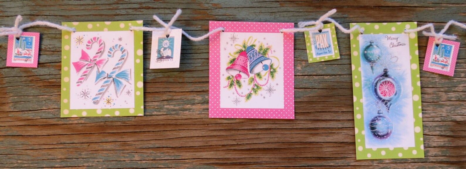 Retro Christmas Mini Garland - Etsy