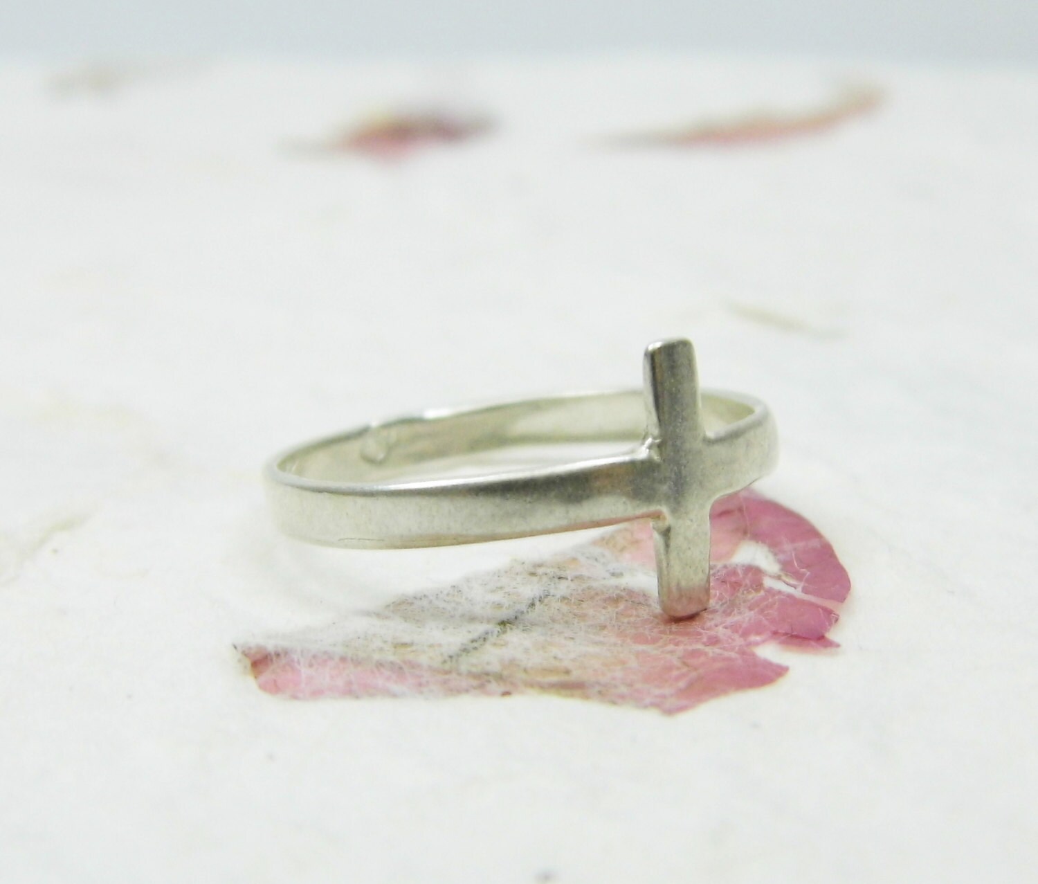Cross Sterling Silver Ring . Cross Symbol Jewelry. Christianity Ring ...