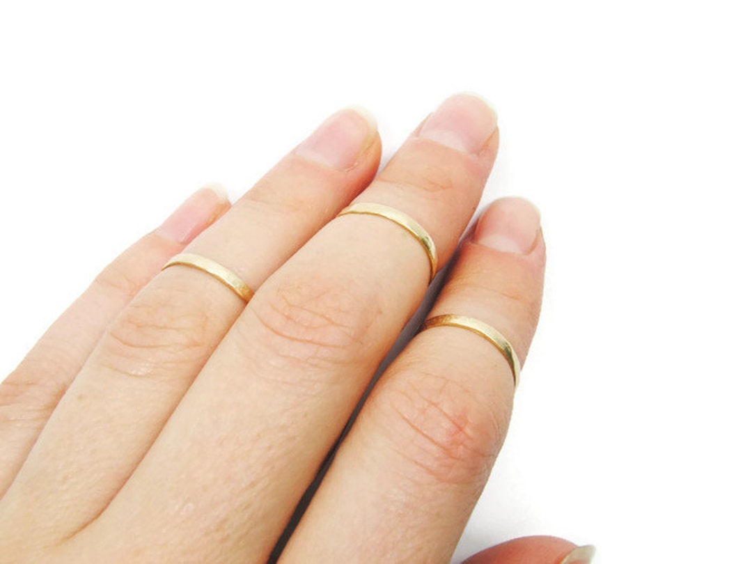 Set of 3 Rings. Knuckle Ring. Gold Knuckle Rings. Dainty Gold Ring ...