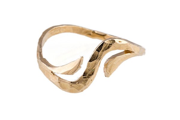 Gold Ring. Dainty Gold Band. Elegant Trendy Gold Ring Trendy - Etsy