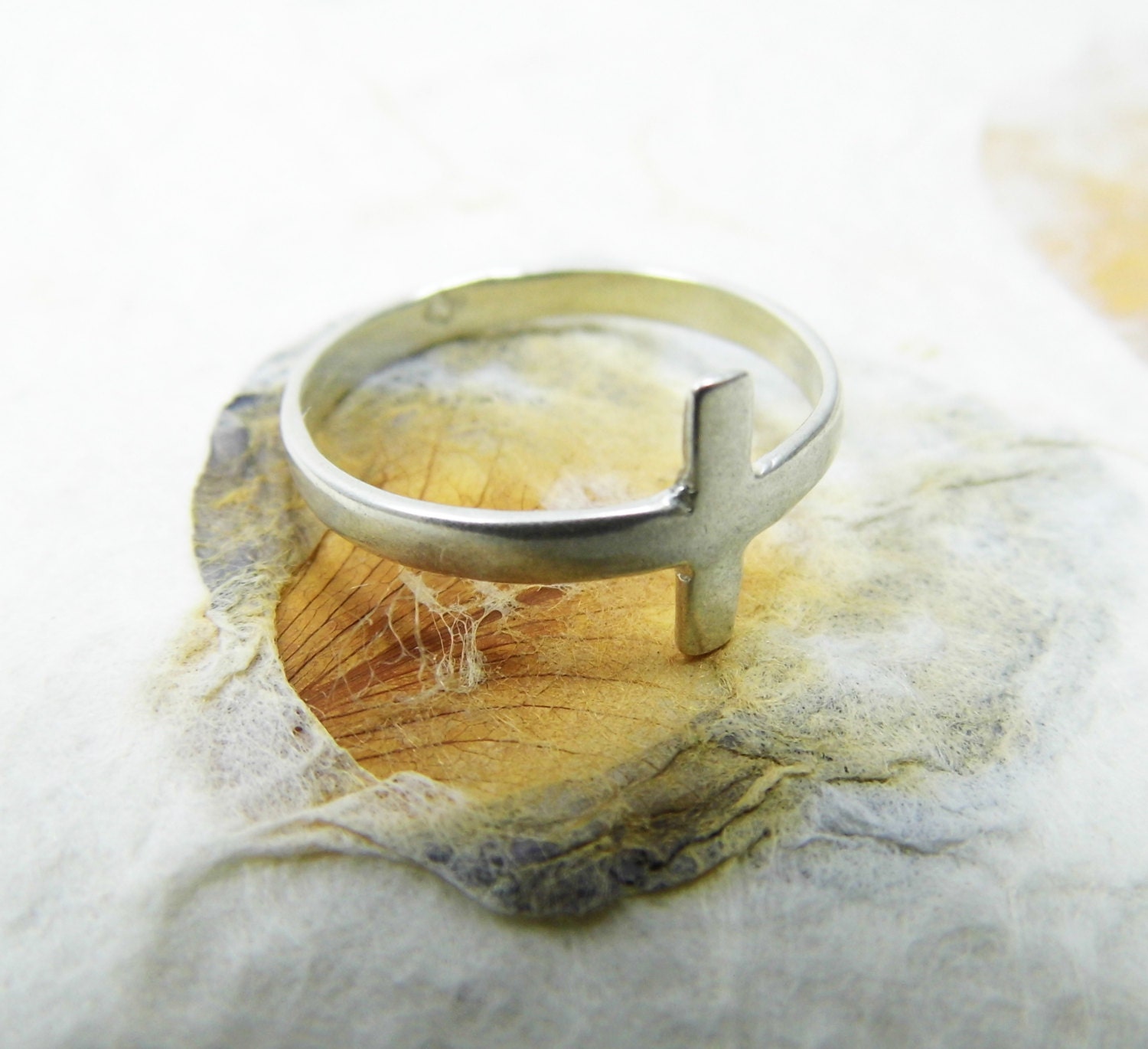 Cross Sterling Silver Ring . Cross Symbol Jewelry. Christianity Ring ...