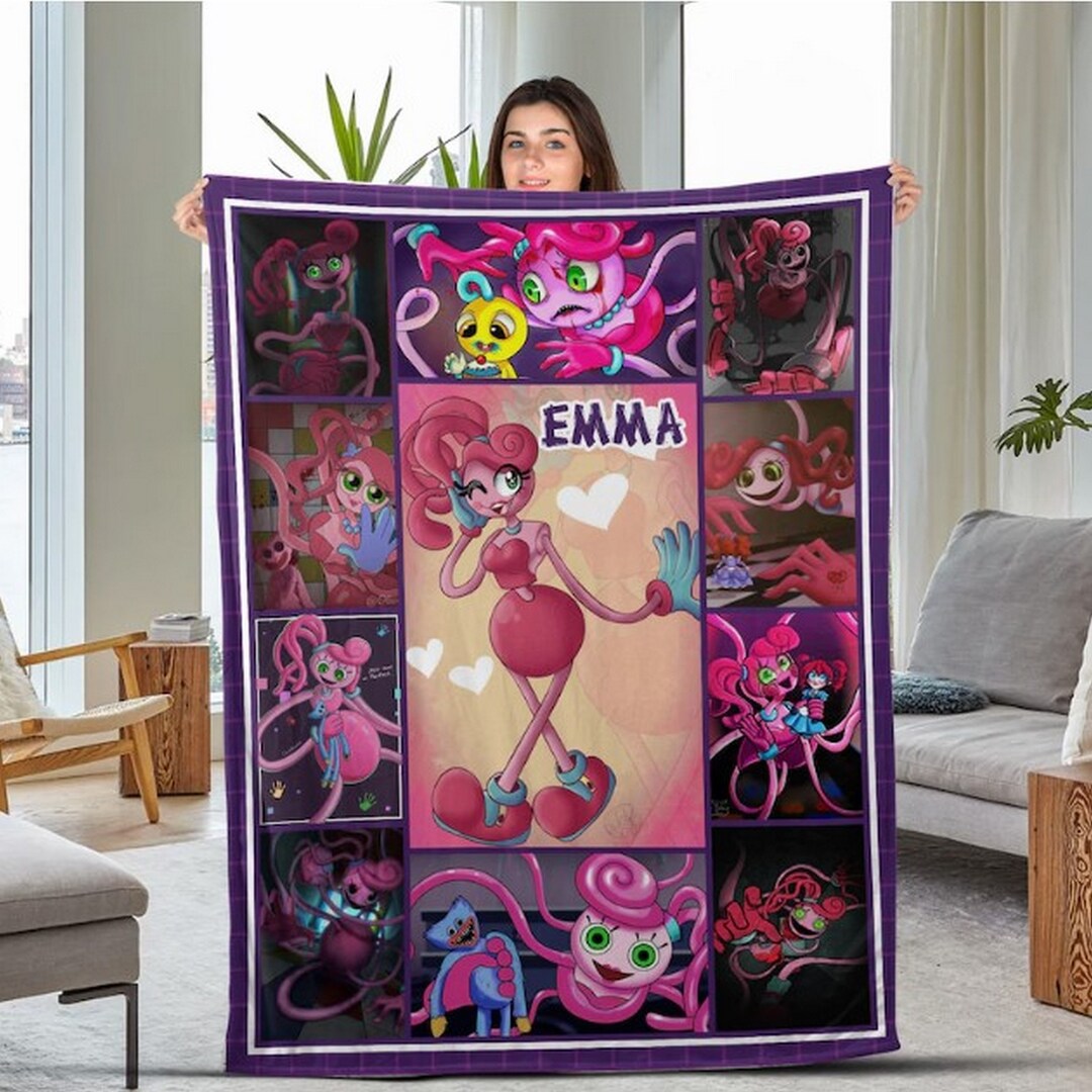 Personalized Huggy Wuggy Poppy Playtime 3 Quilt Blanket, Poppy Chapter ...