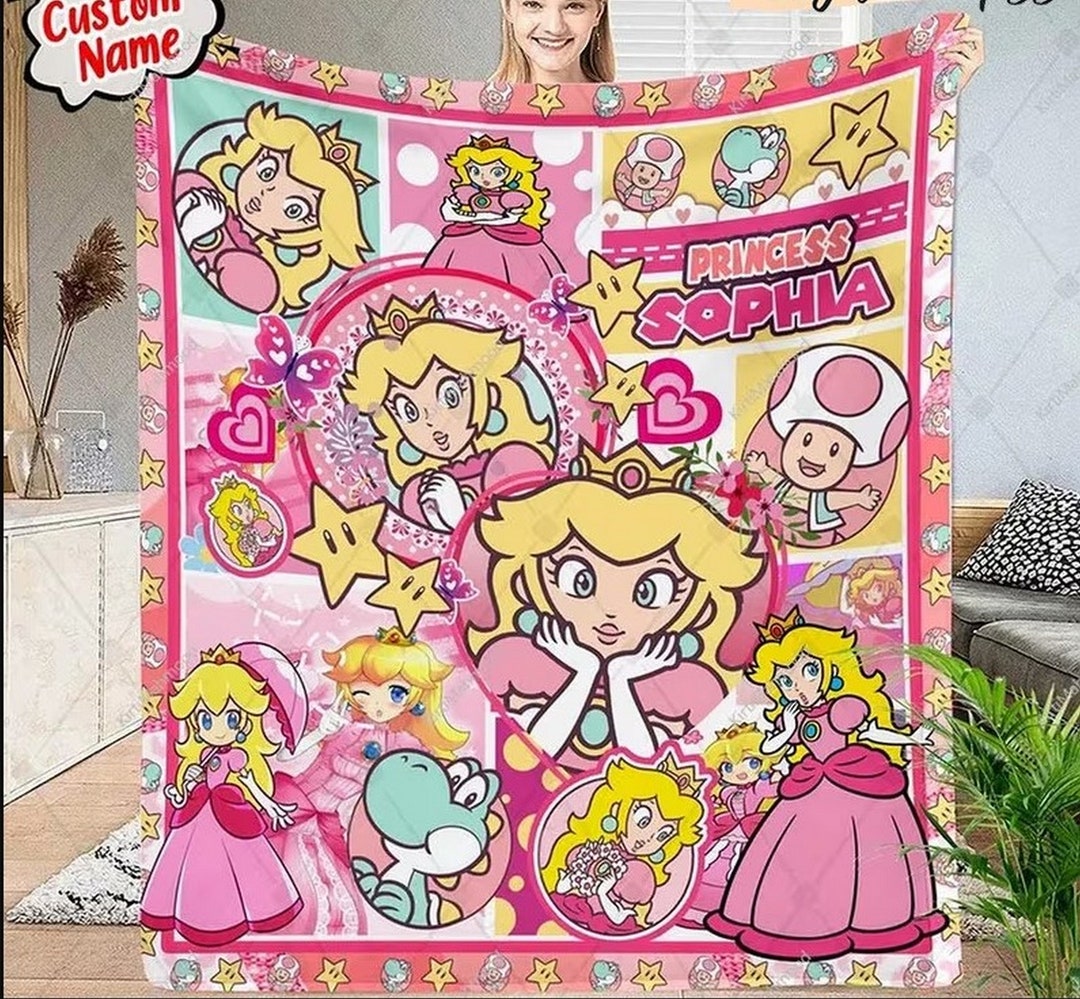 Princess Peach Quilt Blanket,feeling Peachy ,super Mario Princess Peach ...