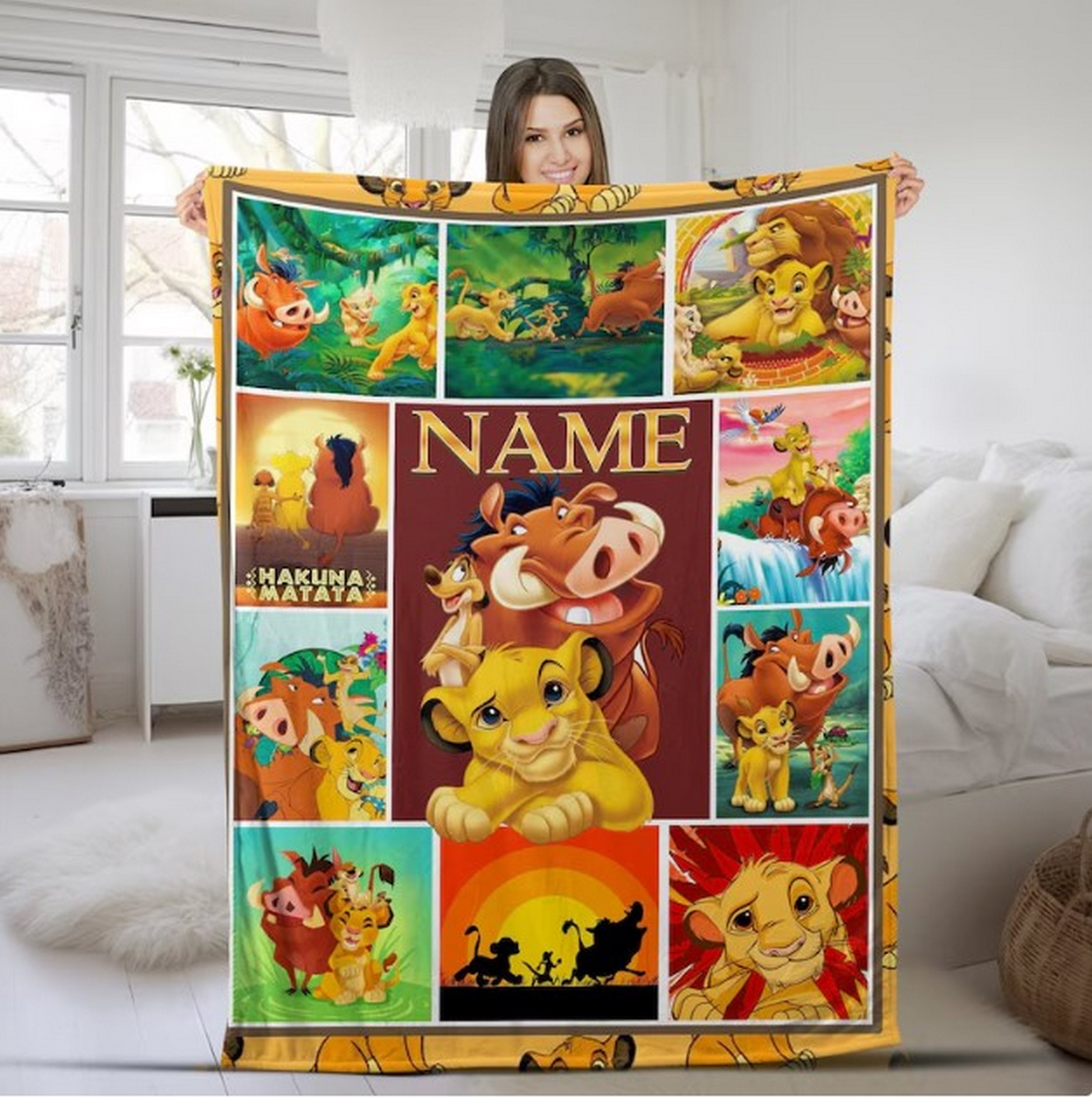 Personalized Lion King Blanket, Lion King Birthday Gift, Lion King ...