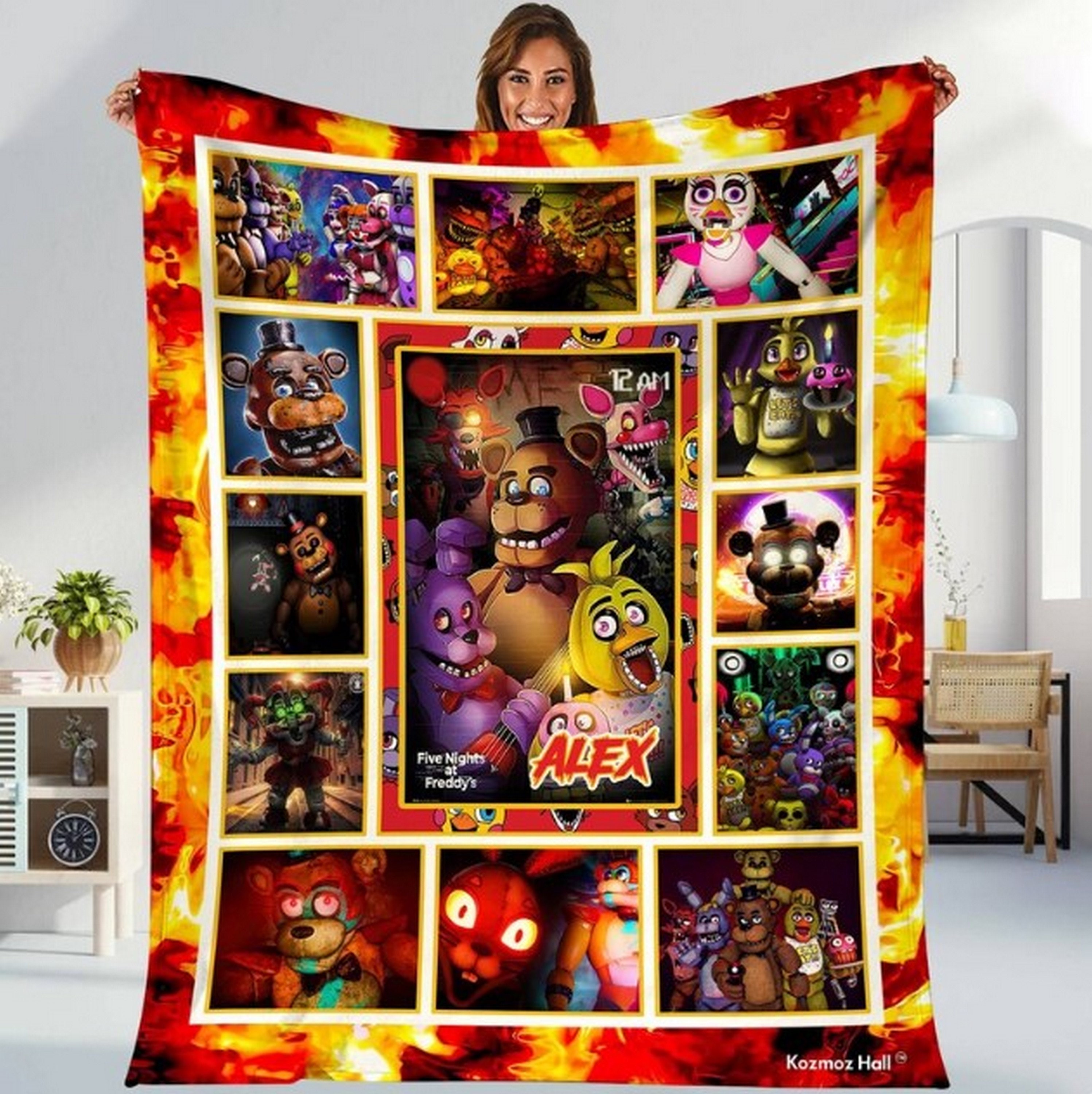 Five Nights at Freddy's Blanket, Personalized Five Nights at Freddy's ...
