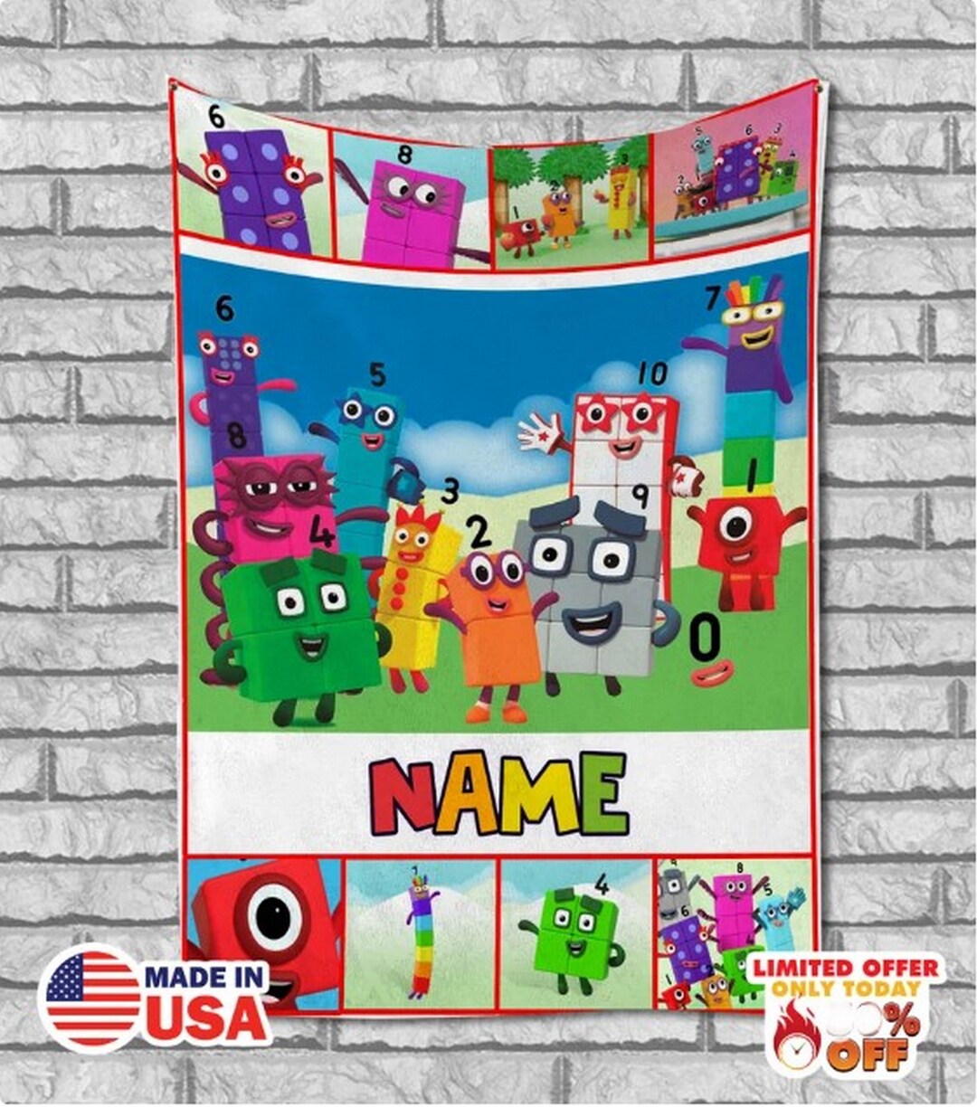 Personalized Numberblocks Blanket, Numberblocks Bedding Set ...