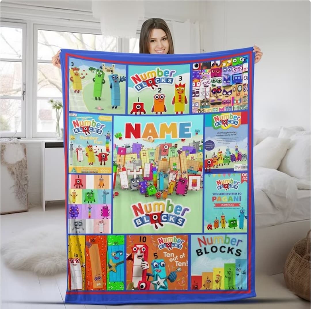 Numberblocks Blanket, 1 to 10 Blanket, Blocks of Numbers Numberblocks ...