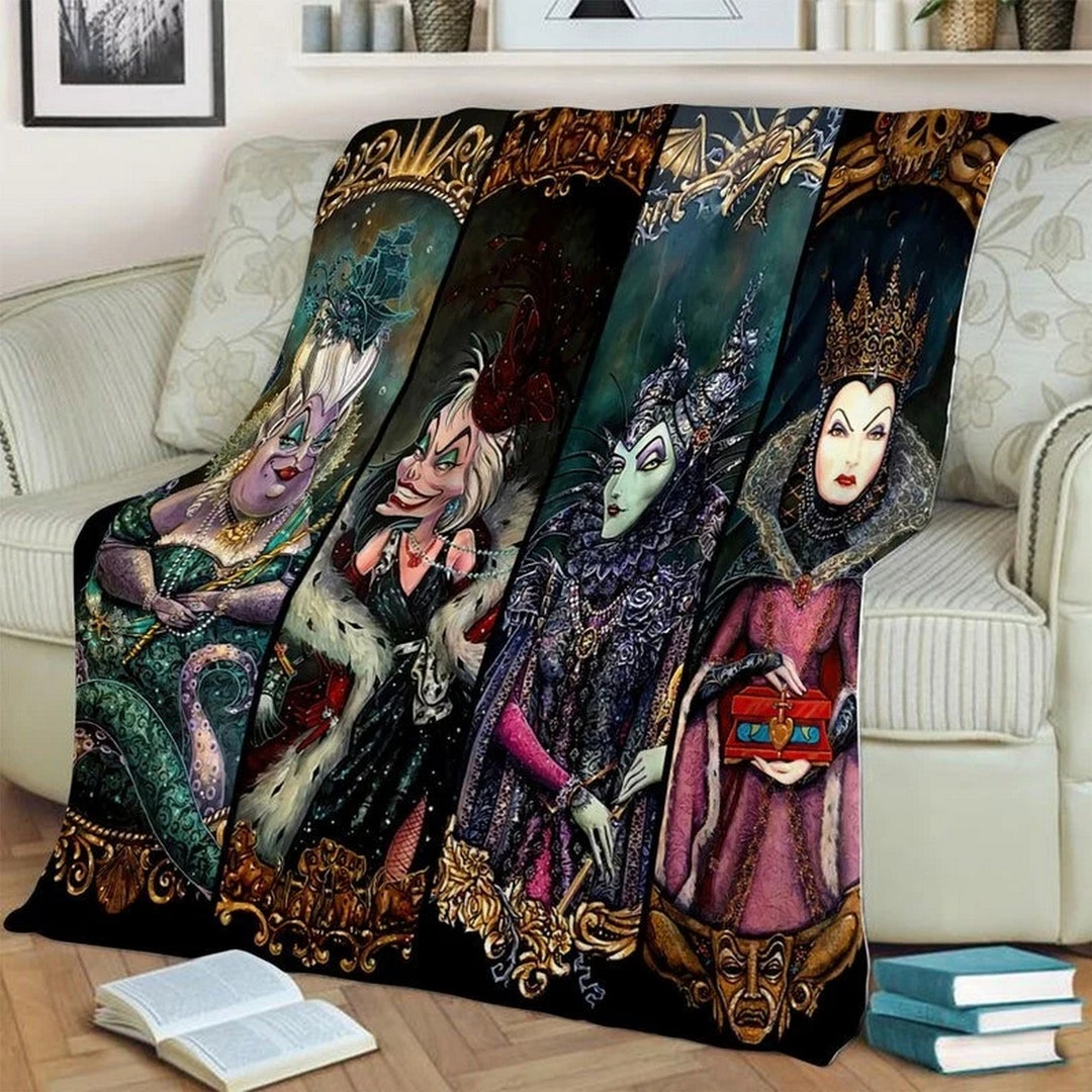 Villains Fleece Blanket, Villain Fleece Blanket, Maleficent Ursula Evil ...