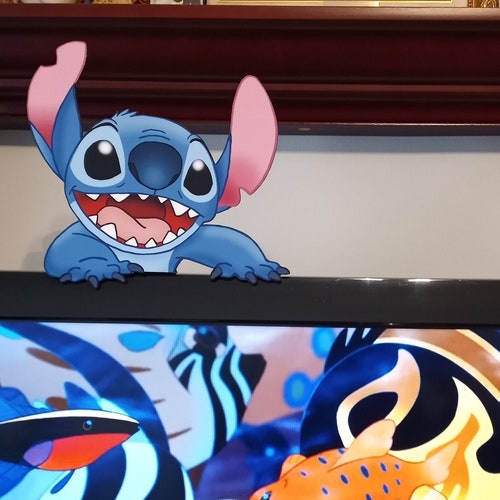 Stitch TV / Computer Monitor Peeking Pal - Etsy