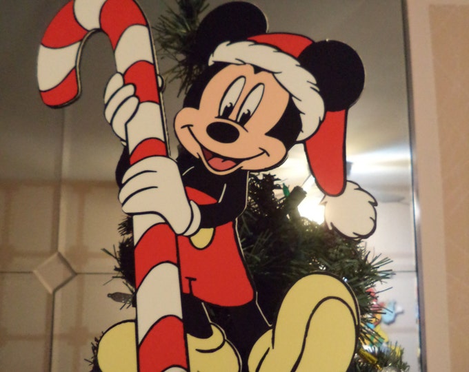 Candy Cane Mickey Mouse Tree Topper - Etsy
